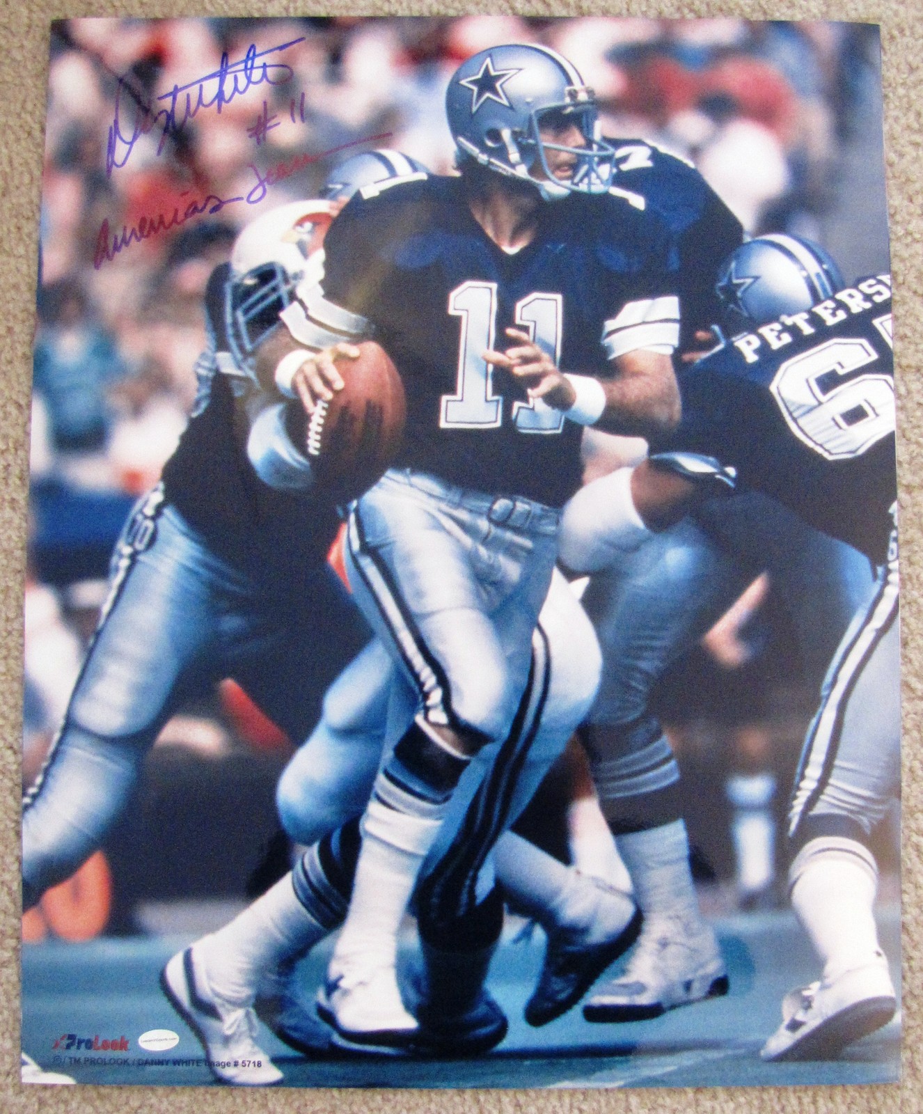 Danny White Signed 16 x 20 w "America's Team" Inscription - Dallas ...