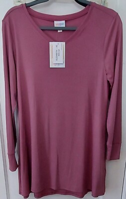 Lularoe Womens Elizabeth V Neck Long Sleeve Shirt Size XS | eBay