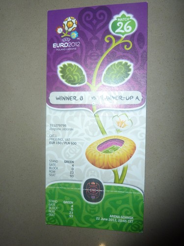 EURO 2012 GERMANY VS GREECE TICKET MATCH 26 | eBay Australia