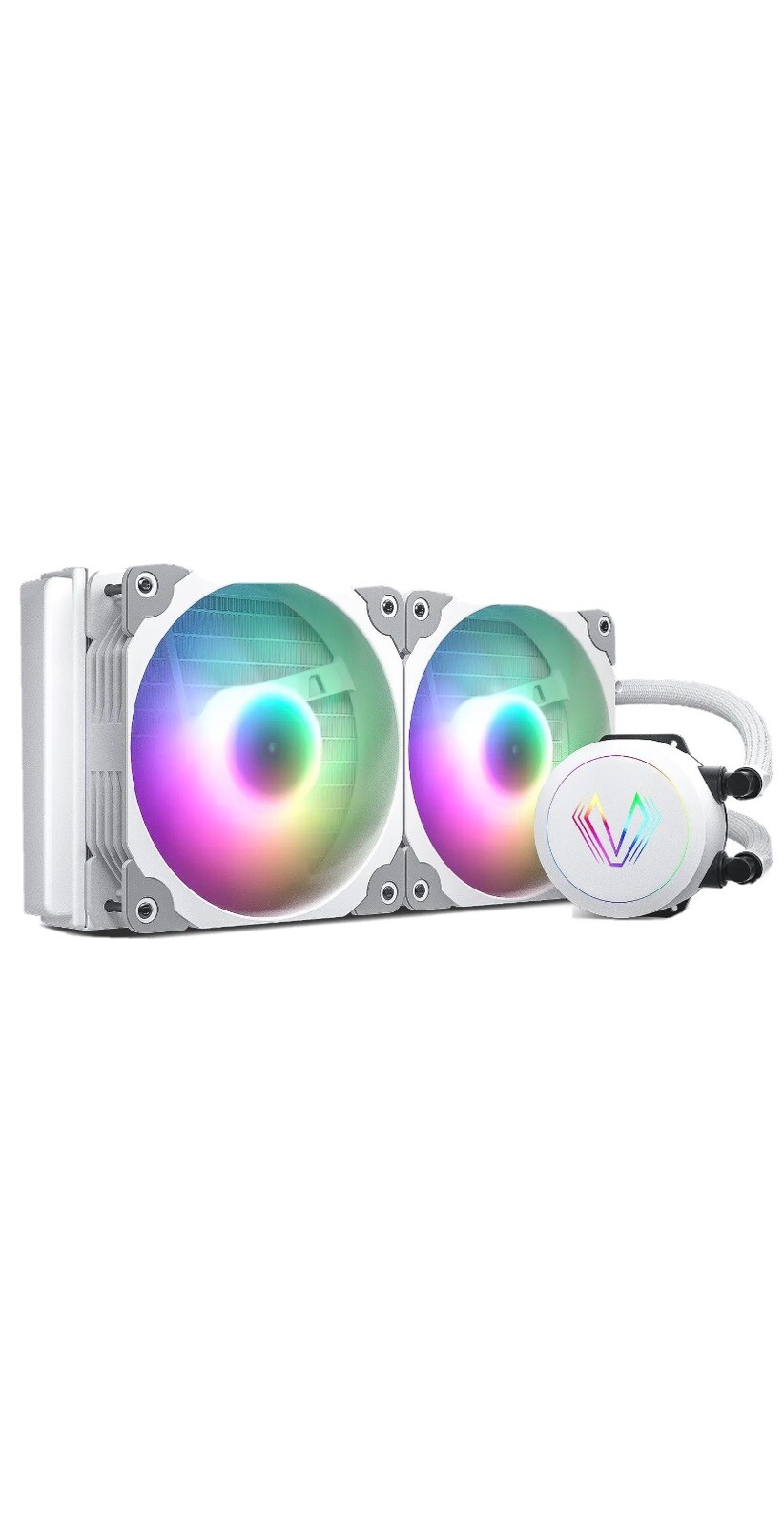 Vetroo V240 White CPU Liquid Cooler ARGB 240mm Radiator LGA 1200 1150 ...