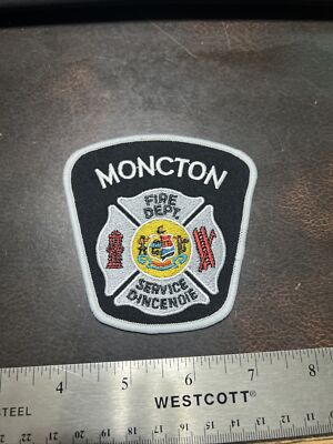 Vtg Canadian Obsolete Fire Department Patch Moncton | eBay