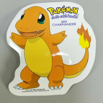 POKEMON VINYL DECAL STICKER.. NEW.. # 04 Charmander (white back ground ...