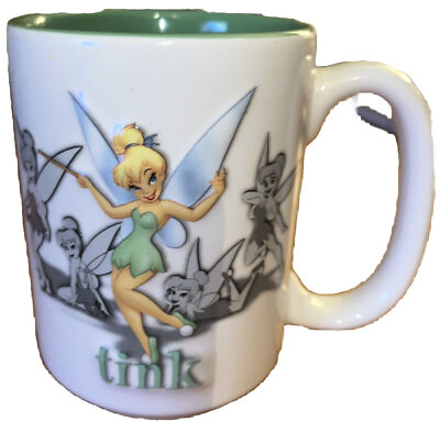 Disney Parks 3D Tink Mug Tinker Bell Coffee Cup Green 16oz Walt Disney ...