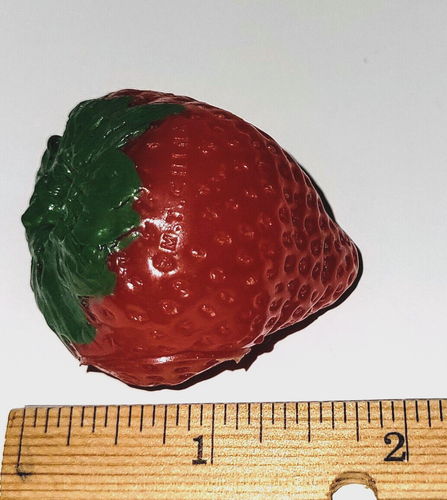 Vintage MTC Faux Realistic 1 Strawberry Piece Play Food Props Stage ...