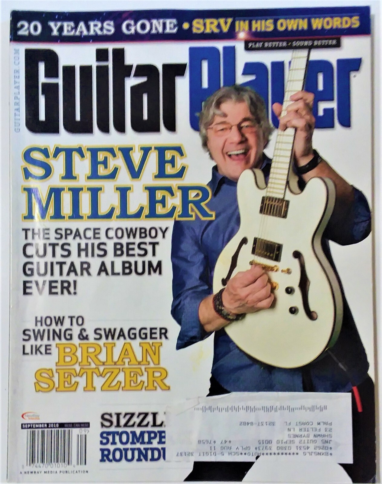 Guitar Player September 2010 Steve Miller Cover Brian Setzer Stompboxes ...