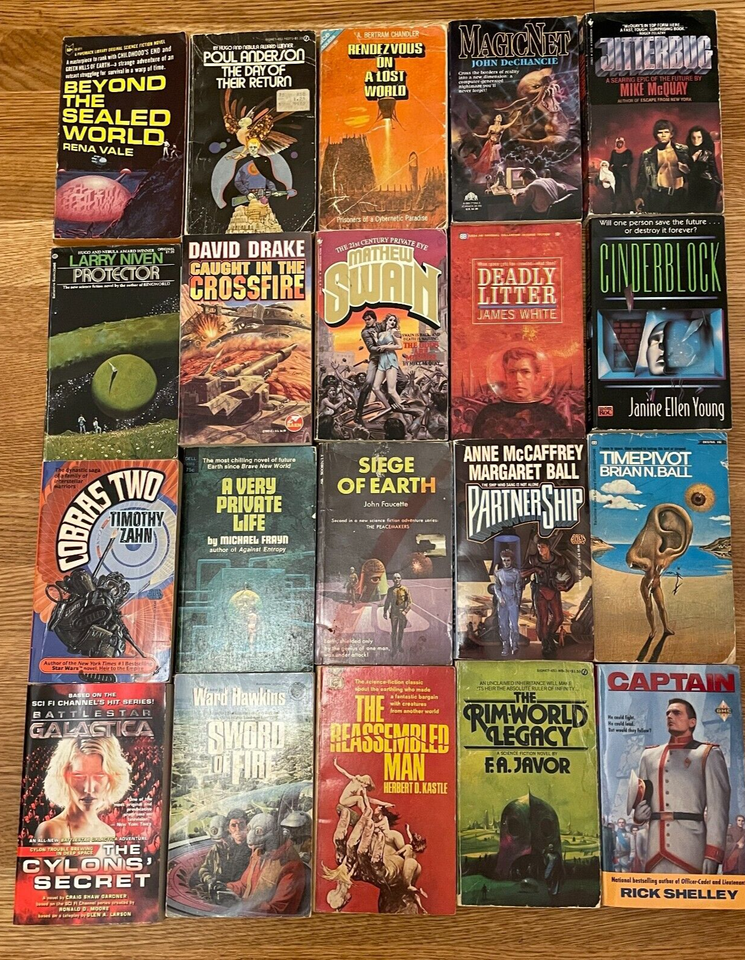 10X All Science Fiction Scifi Random Mix Paperback Books Vintage 1960s ...
