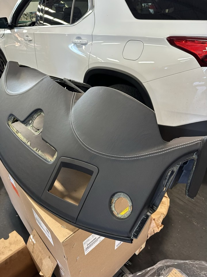 BLUE STITCHING DASH DASHBOARD REAL SUEDE & LEATHER COVER FOR CORVETTE ...