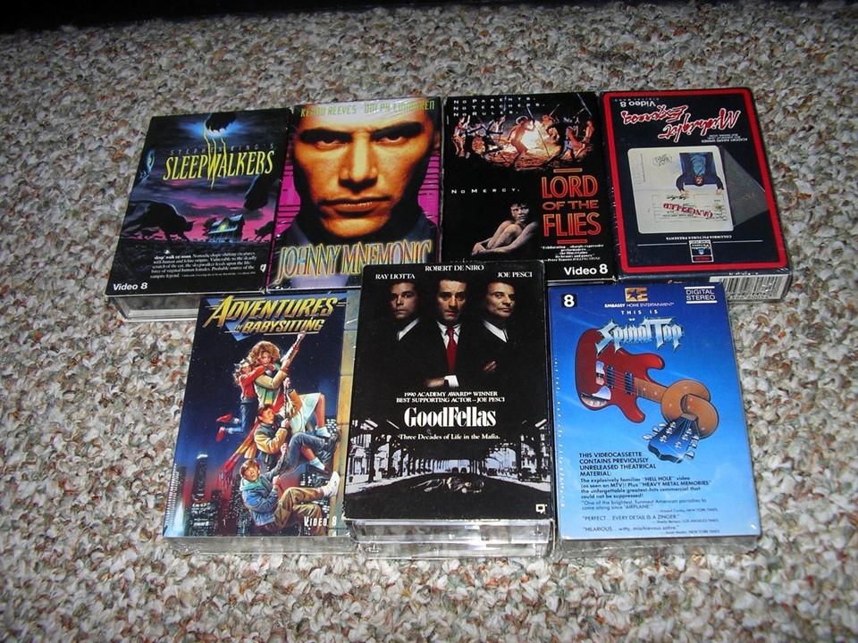 DIRT BIKE KID/TERMINATOR 2/SPINAL TAP-8mm 27 TOTAL MOVIES Hi8 MANY ...