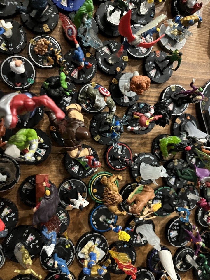 Heroclix Lot 205 Figures Marvel & DC Wizkids + Cards All Chases, Rares ...