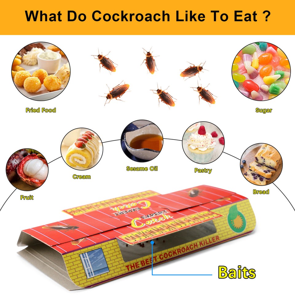 5-20PCS Roach Glue Trap Cockroach Spider Killer Glue Outdoor Indoor ...