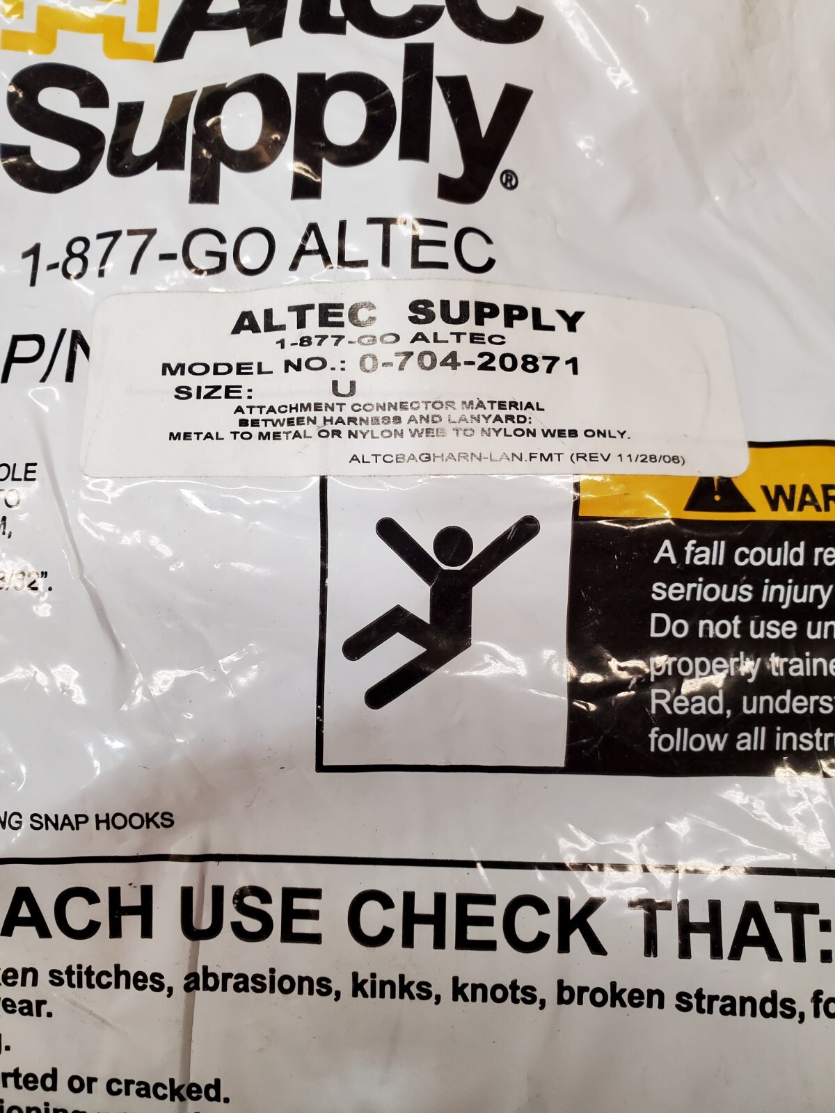 Altec Body Harness 0-704-20871-u | eBay