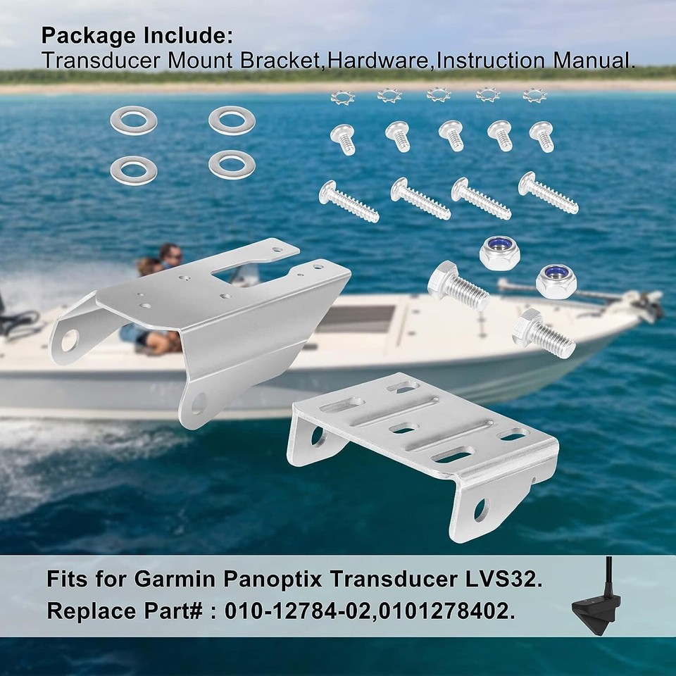 010-12784-02 Heavy Duty Transom Transducer Mount Bracket for Garmin Panoptix LVS | eBay