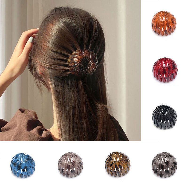 Expandable Hair Clip Bun Bird Nest Hairpin Women Lazy Hair Claws ...