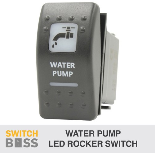 Rocker Switch WATER PUMP - White - LED 4x4 Boat Caravan Marine 12v ...