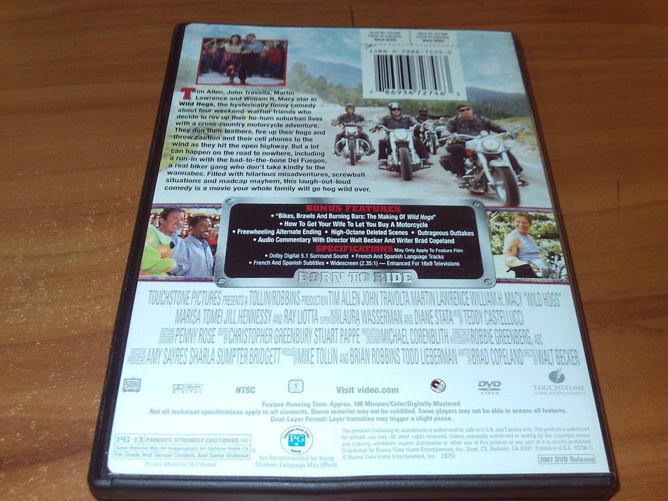 Wild Hogs (DVD, Widescreen, 2007) John Travolta William H Macy ...