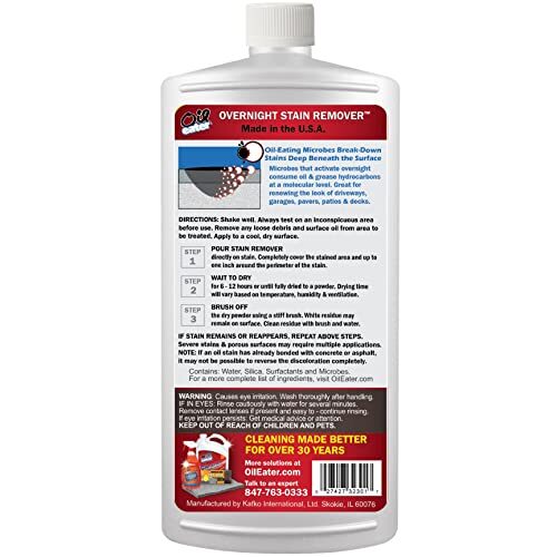 32 Oz Overnight Stain Remover for Cleaning Oil Stains on Concrete ...