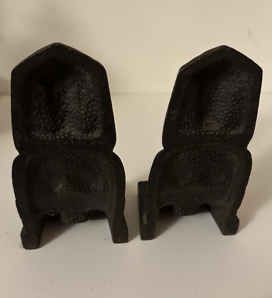 Vintage Art Deco Sphinx Bookends Black Cast Iron | eBay