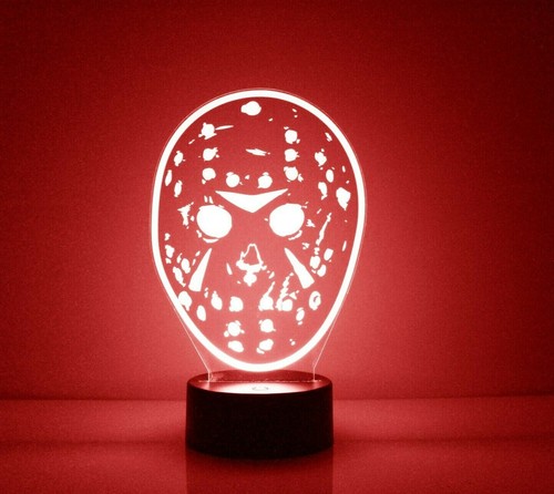 Jason Mask LED Night Light Lamp 16 Colors with Remote Personalized FREE ...