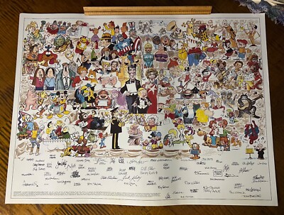 1986 COMIC ART POSTER Ironman Captain America Spider-man Groo Hulk ...