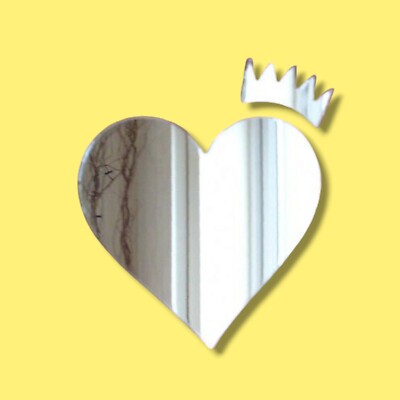 Heart and Crown Shaped Acrylic Mirrors - Various Sizes | eBay UK