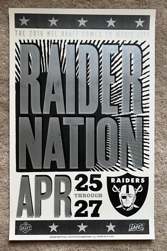 2019 NFL Draft Limited Edition Hatch Show Print/Poster Las Vegas ...