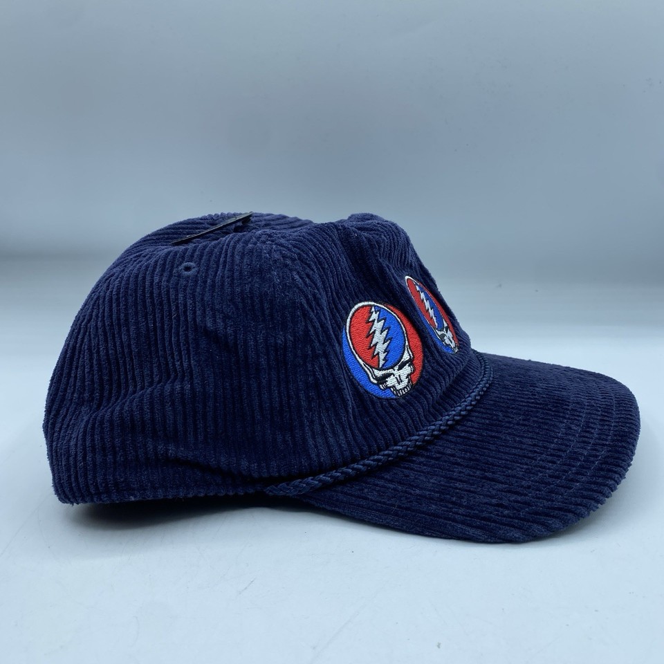 Grateful Dead Stealie Repeat Corduroy Hat Blue Adult OSFA Adjustable ...