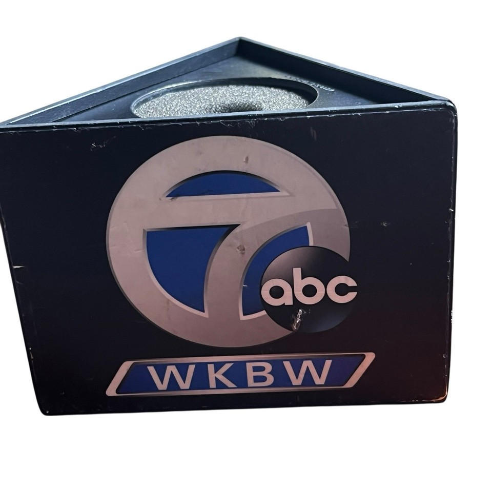 VTG ABC News 7 WKBW Buffalo TV Microphone Mic Flag Triangular Logo ...