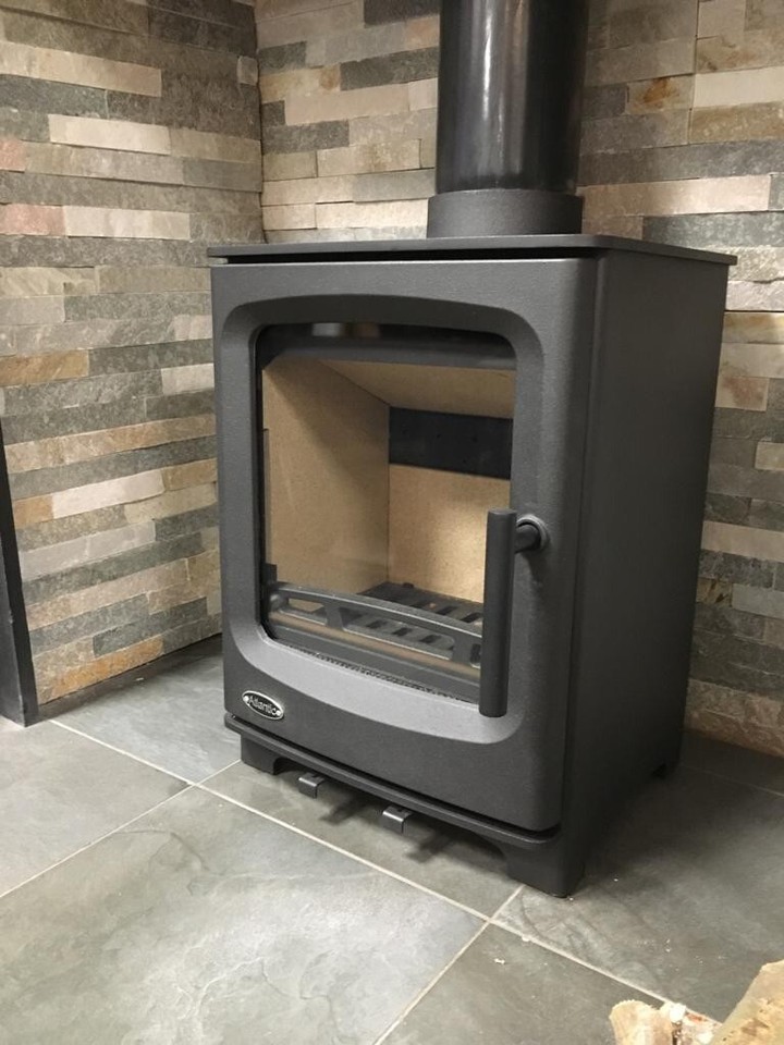 5KW MULTIFUEL STOVE CAST IRON LOG WOOD BURNER DEFRA CE APPROVED LARGE ...