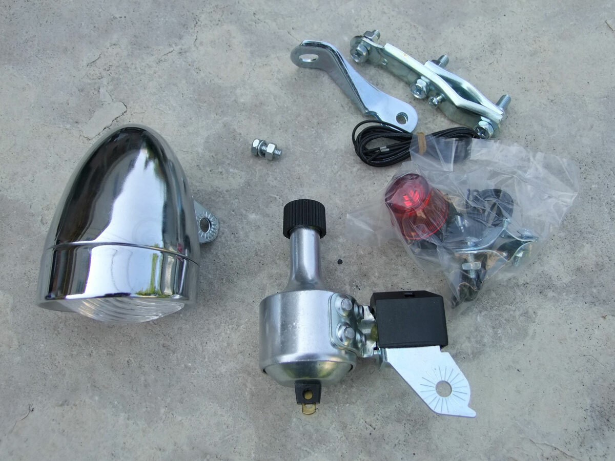 6V Tung Lin Dynamo Lighting Set Bike Head Light Friction Generator, New ...