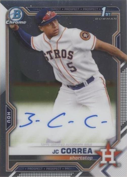 2021 Bowman Chrome - Prospect Autographs JC Correa #CPA-JCO (AU, RC ...