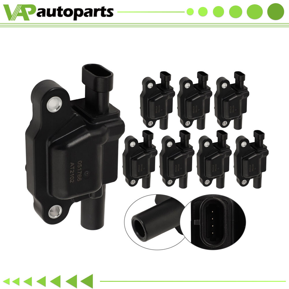 8X Square Ignition Coil For Chevy Silverado 1500 GMC 5.3L 6.0L 6.2L V8 ...