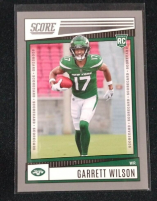 2022 Panini Score Garrett Wilson Silver Scorecard SP Rookie RC NY JETS ...
