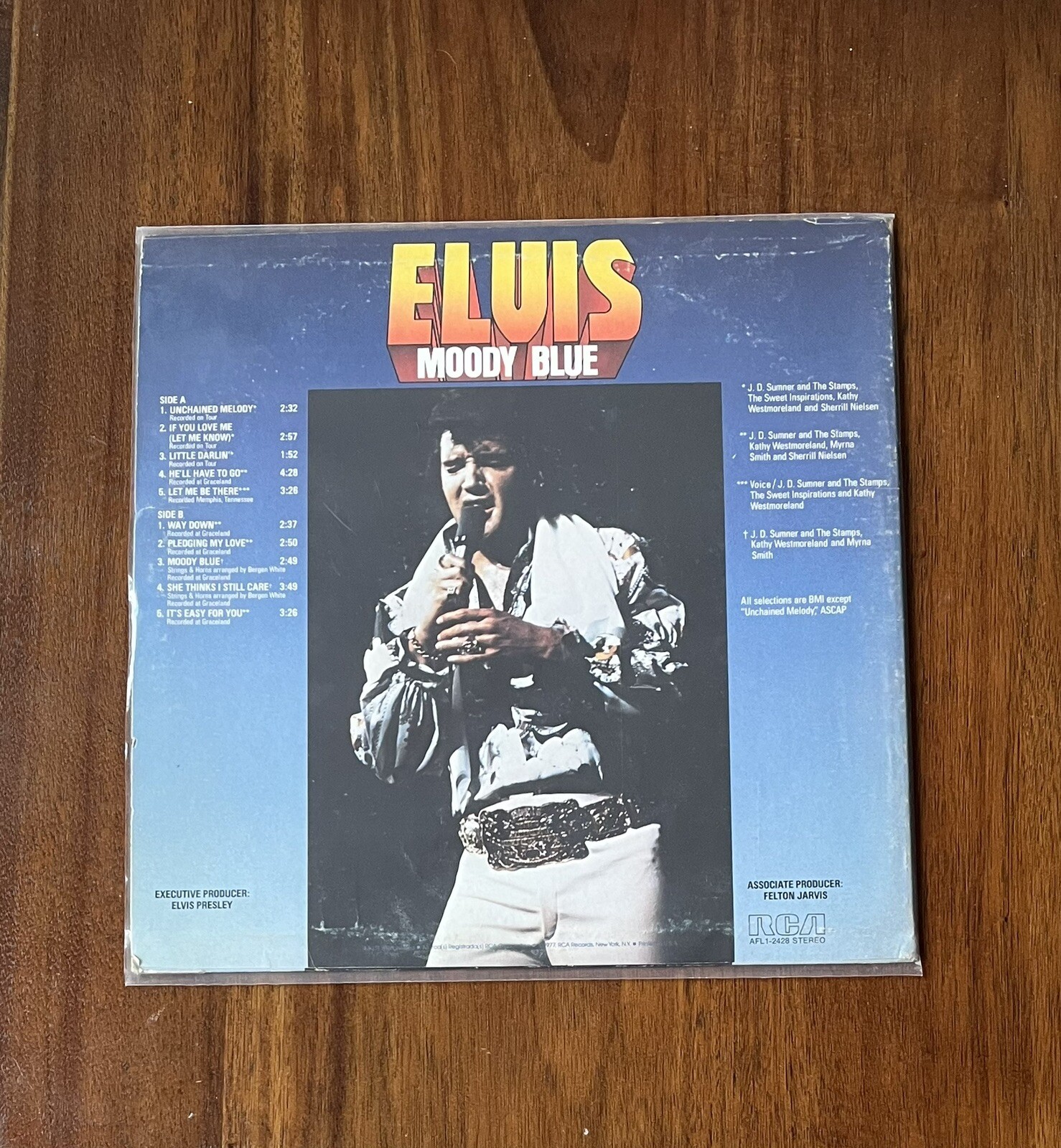 Elvis Moody Blue Vinyl Album 1977 Rare | eBay