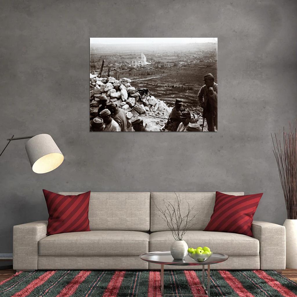 V4162 French Soldiers Slope Trench Rare WWI WW1 Retro BW WALL POSTER ...