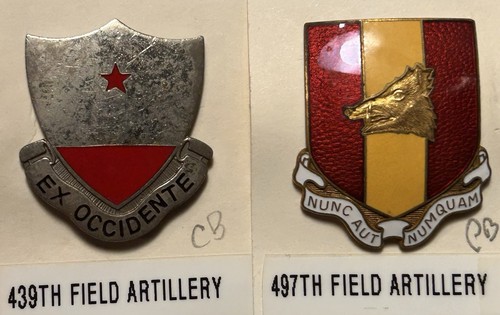 Army FA 439th and 497th Field Artillery DI DUI Unit Crest | eBay