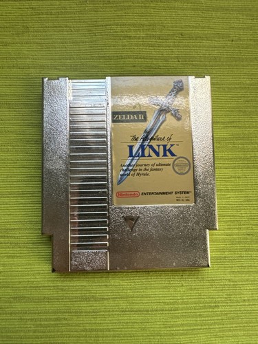Zelda II The Adventure of Link (NES, 1988) Authentic Gold Cartridge ...