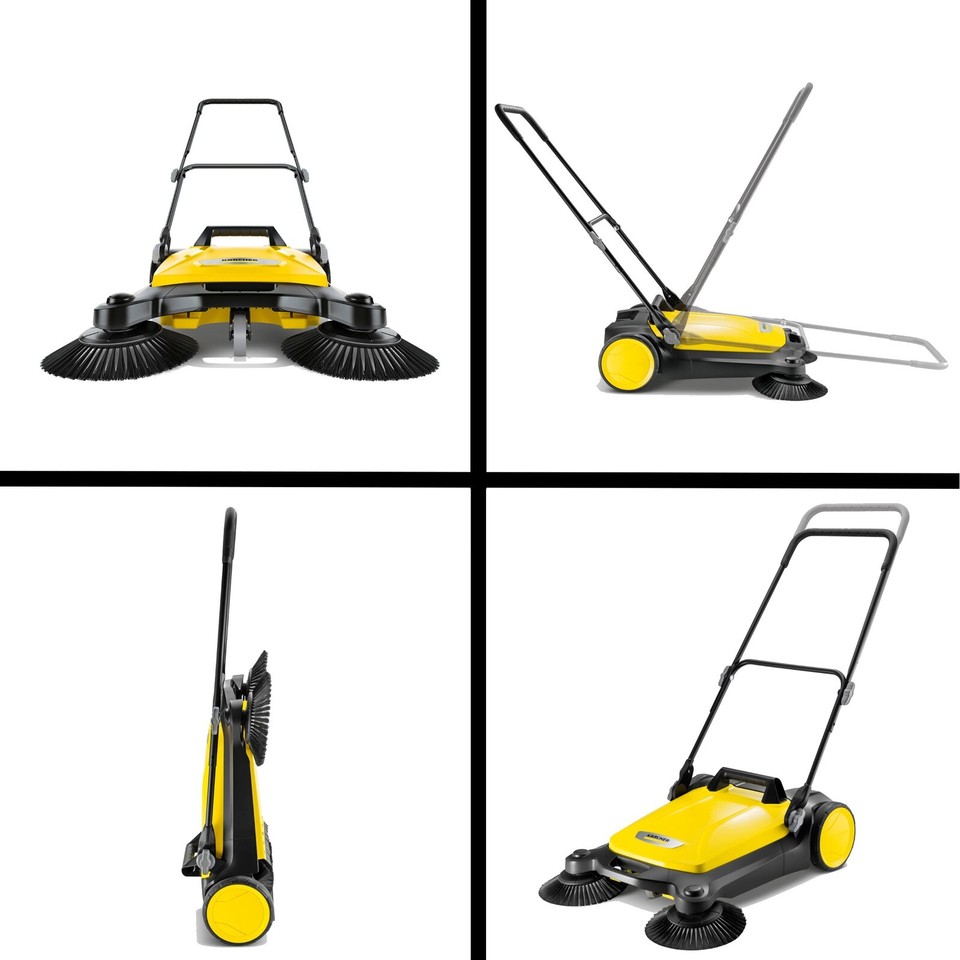 Karcher S4 Twin, Push Sweeper, 5.25 Gal, for Driveway, Sidewalk, Garage ...