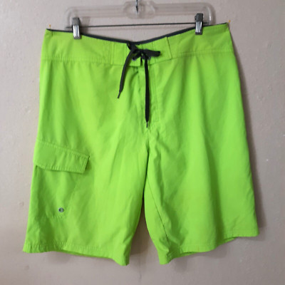 MOSSIMO Supply Co Men Size 36 36x11 Swim Trunks Board Shorts Neon Green ...