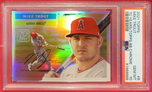 Mike Trout **PSA 10** GEM MINT 2021 Topps 70 Years of Topps Chrome ...