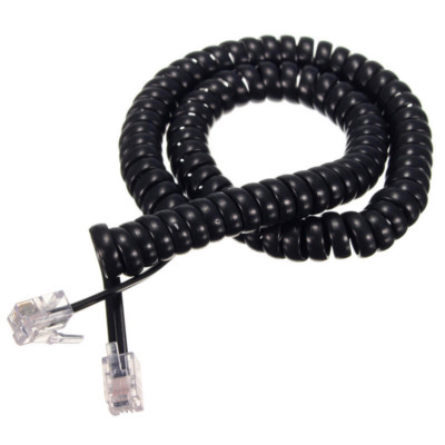 Durable Telephone Handset Phone Extension Cord Curly Coil Line Cable ...
