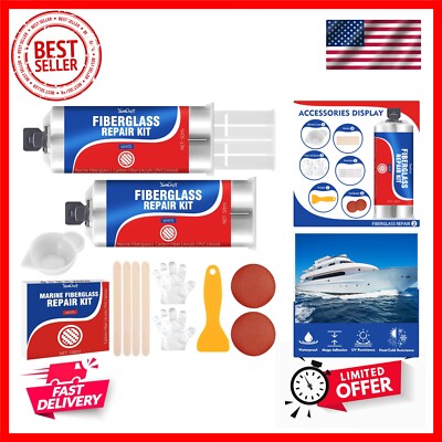 100ml Marine Fiberglass Repair Kit w/tools, White Gel Coat Repair Kit ...