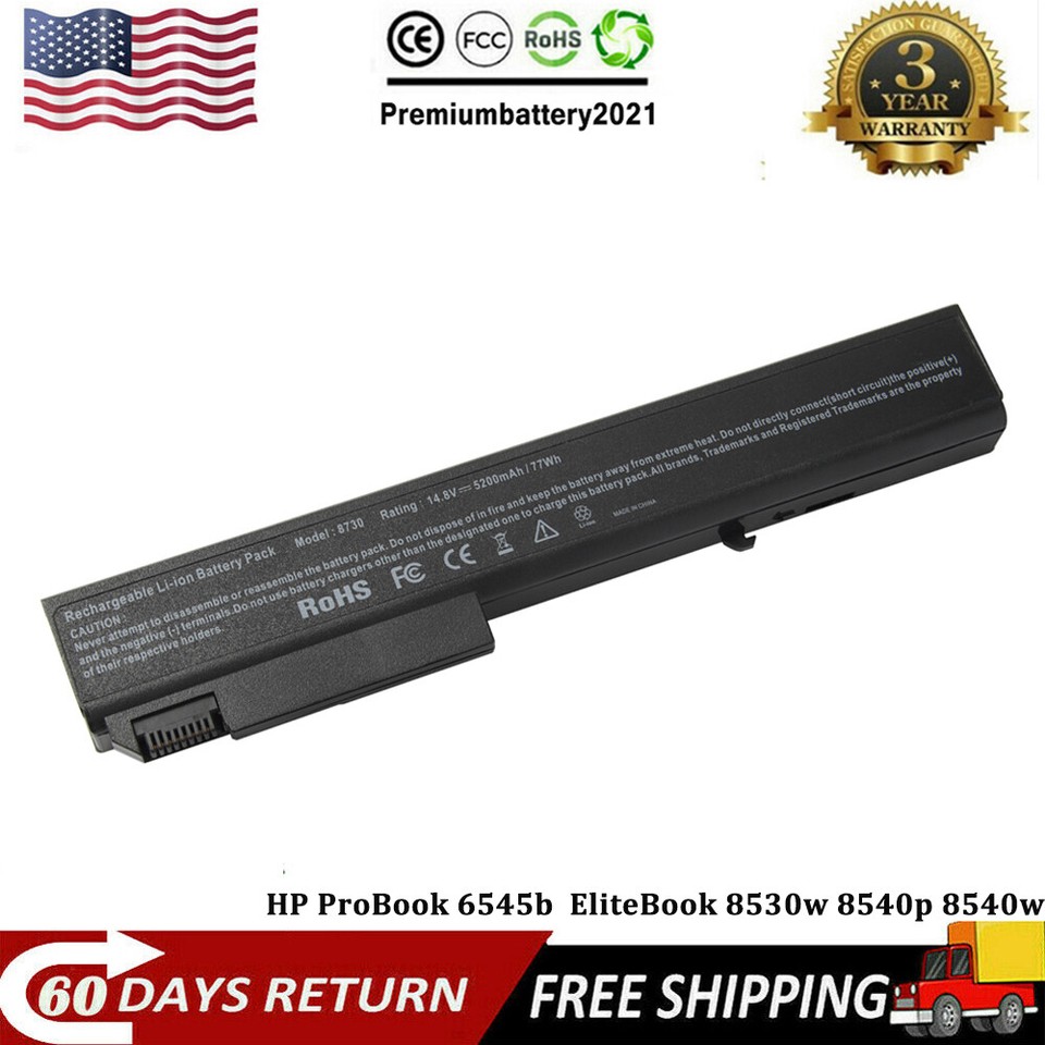 8 Cell Battery For HP EliteBook 8530p 8530w 8540p 8540w 8730p 8730w ...