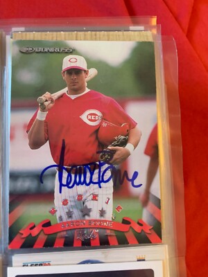 AARON BOONE AUTOGRAPHED SIGNED 1998 DONRUSS CARD REDS COA | eBay