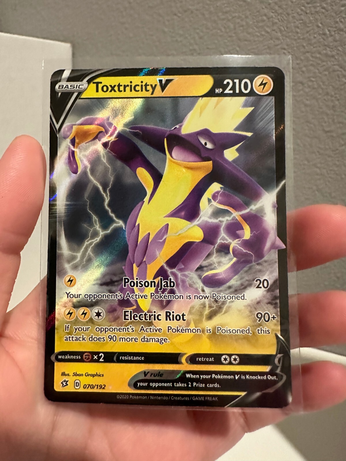 Toxtricity V 070/192 Ultra Rare Pokemon TCG Card Mint/NM Rebel Clash NM ...