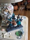Halloween Witch Trio Witches on the March in Teal with Glitter ...