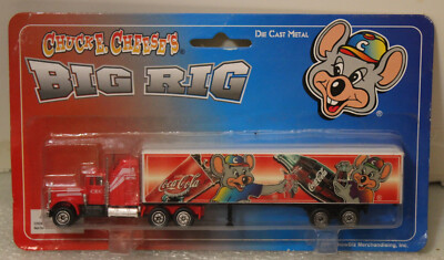 RED 2001 Chuck E Cheese’s Big Rig w/ RED tractor Coca-Cola Die Cast ...