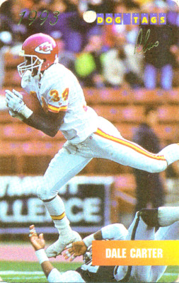 DOG-TAGS Dale Carter CHIEFS VOLS Tennessee VOLUNTEERS | eBay