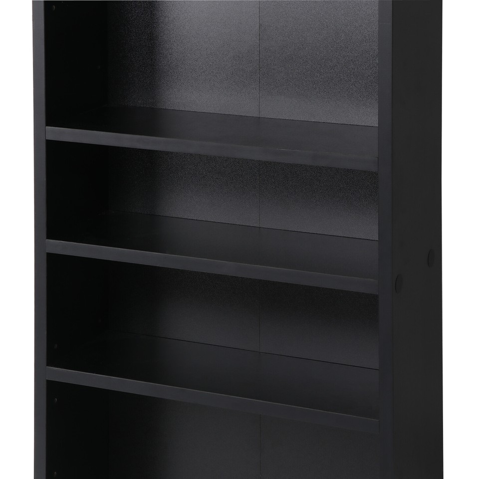 Multimedia-Storage Cabinet 5-Shelf Bookcase CD DVD Organizer Stand ...