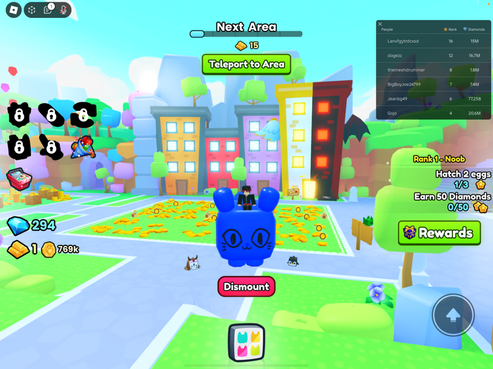 ROBLOX / PS99 / Pet Simulator 99 - Titanic Blue Balloon Cat | eBay