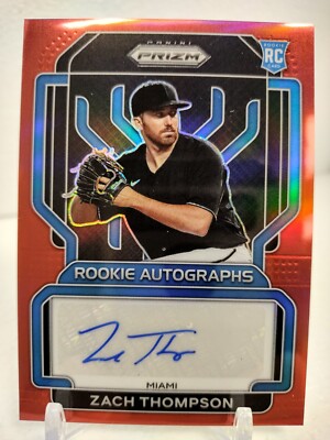 ZACH THOMPSON /99 AUTO RED 2022 Panini Prizm Baseball ROOKIE AUTOGRAPHS ...